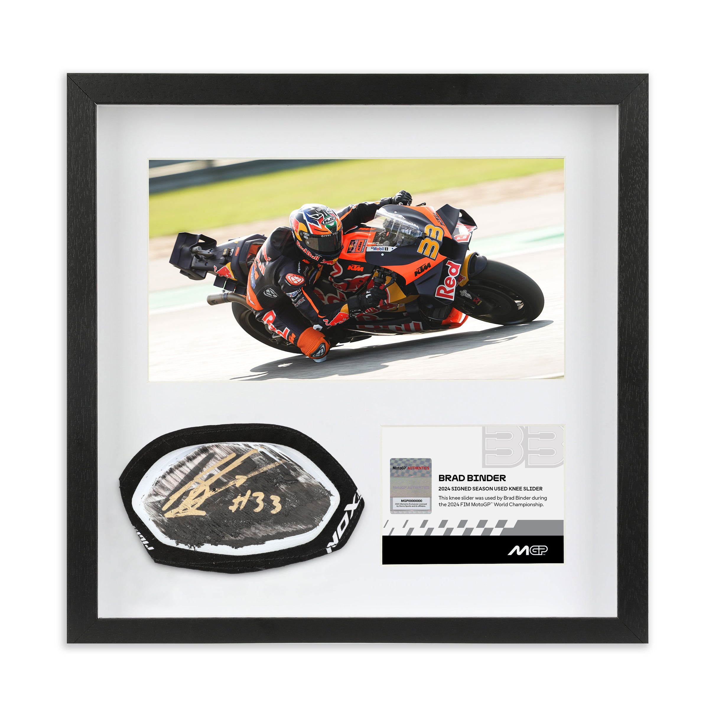 Brad Binder Used Signed Knee Slider - 2024 MotoGP Season