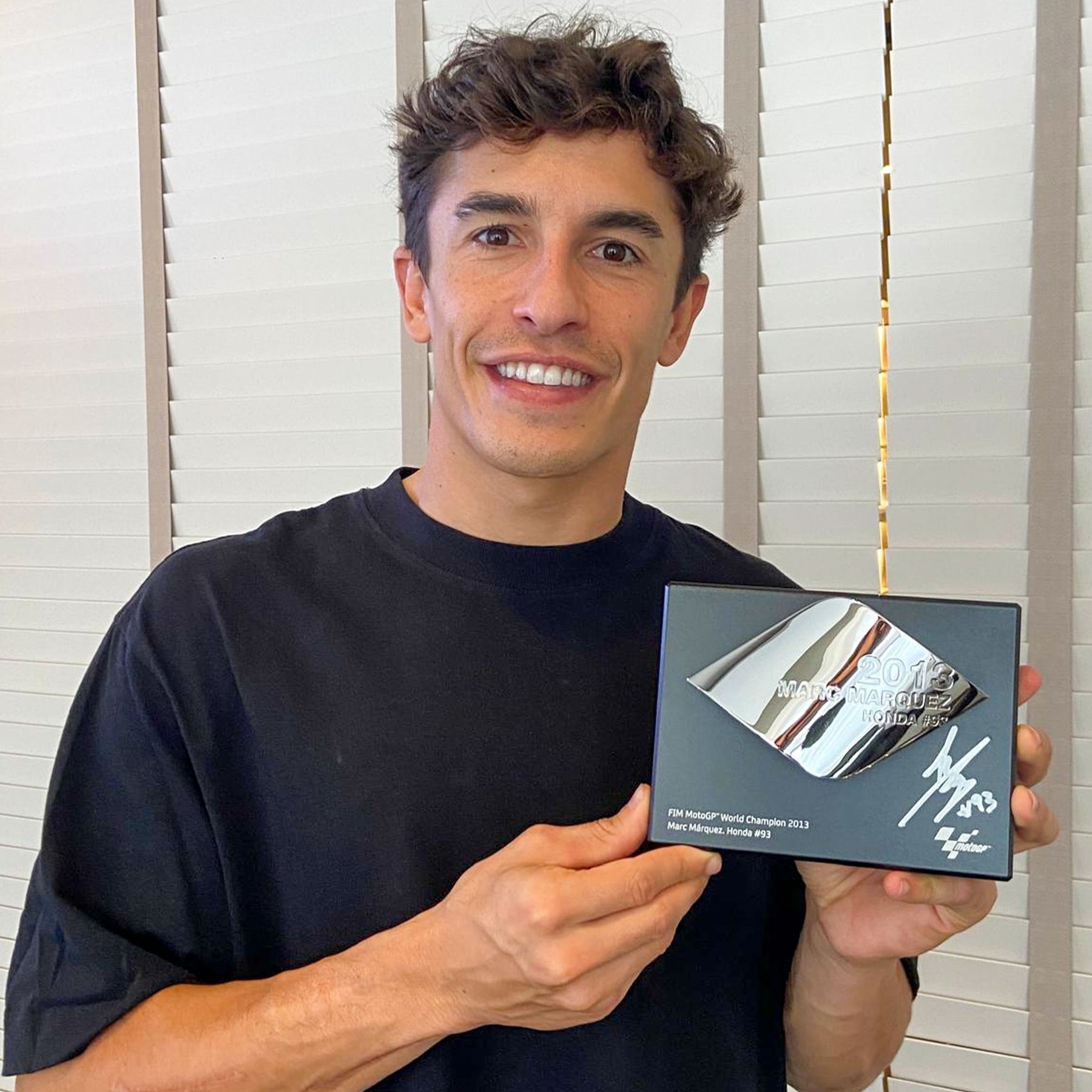 Marc Marquez 2013 Signed MotoGP™ World Championship Trophy Plaque